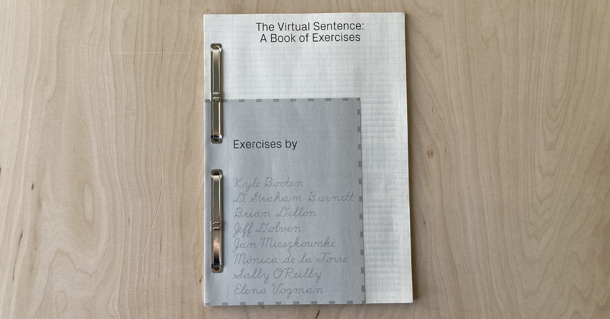 CABINET / Book Launch / “The Virtual Sentence,” with Jeff Dolven, Heidi ...