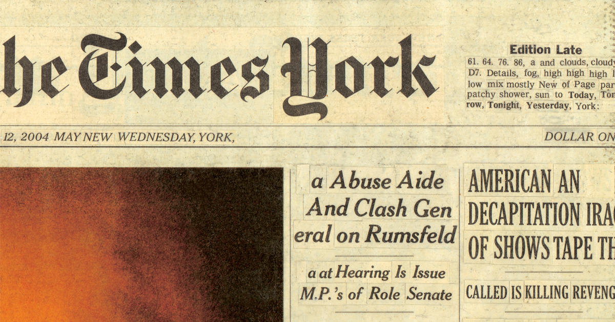 CABINET / Artist Project / Poster Insert: Alphabetized Newspaper